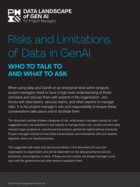 Risks And Limitations Of Data In Genai Pdf Artificial Intelligence Intelligence Ai