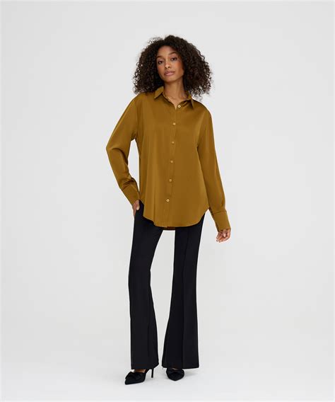 Блузка Oversize золотистого цвета — Evdokia