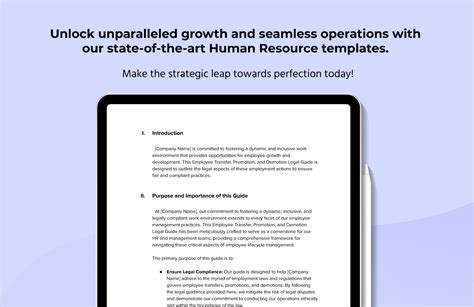 Employee Transfer Promotion And Demotion Legal Guide HR Template In
