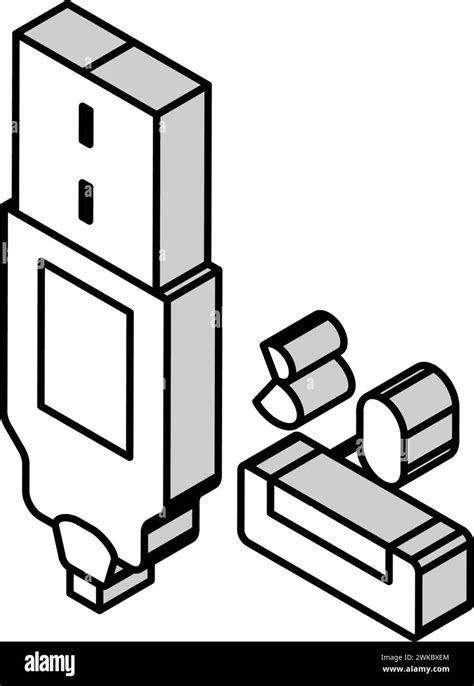 Usb Isometric Icon Vector Illustration Stock Vector Image Art Alamy