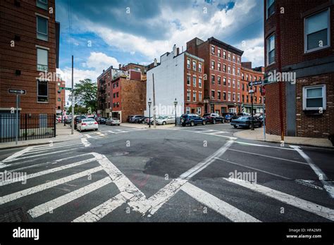 Intersection And Historic Buildings In The North End Of Boston