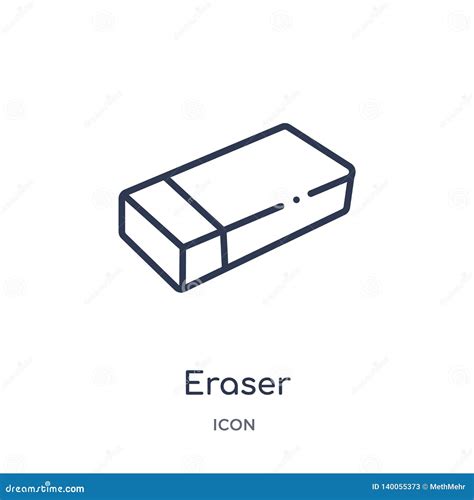 Linear Eraser Icon From Education Outline Collection Thin Line Eraser Vector Isolated On White