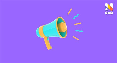 엔닷캐드 확성기 알림 아이콘 모델링 Ndotcad Notice Icon Model