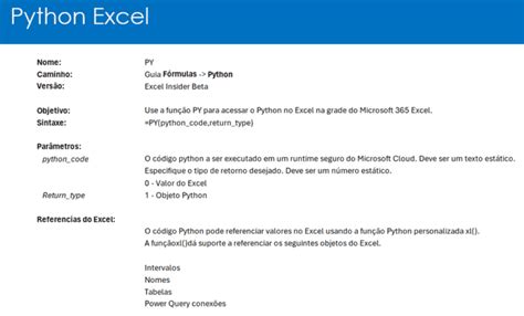Função Python Excel PY Guia do Excel
