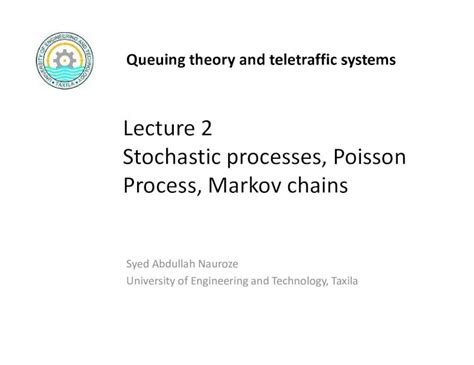 PDF Lecture Stochastic Processes Poisson Process Markov Chains Pdf Stationary