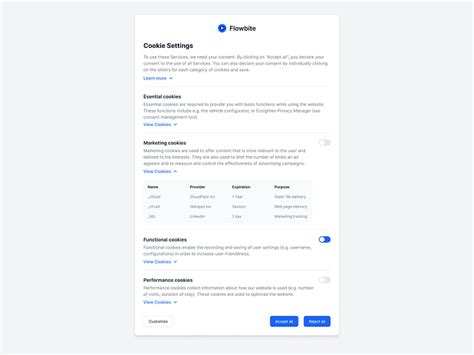Cookie Consent Modal By Flowbite On Dribbble