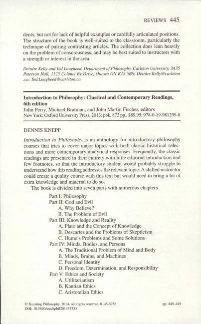 Pdf Introduction To Philosophy Classical And Contemporary Readings
