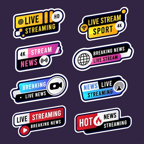 Gradient Multiple Color General Live Streaming Banner Collection