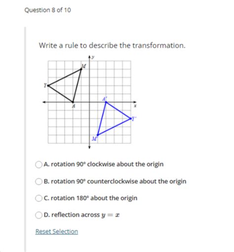 Solved Write A Rule To Describe The Transformation A Chegg