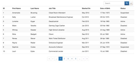 Free And Open Source JQuery Table Plugins