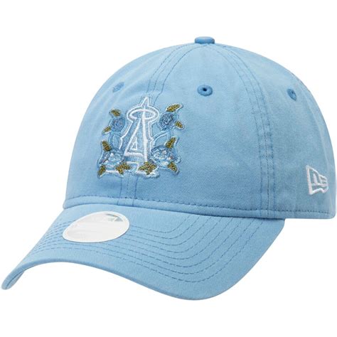 Womens Los Angeles Angels New Era Blue Bloom 9twenty Adjustable Hat