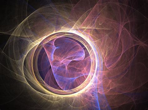 Abstract Figure Composition Of Color Intersecting Lines On A Black Background Fractal For