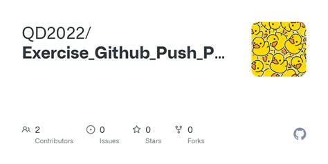 GitHub QD2022 Exercise Github Push Pull