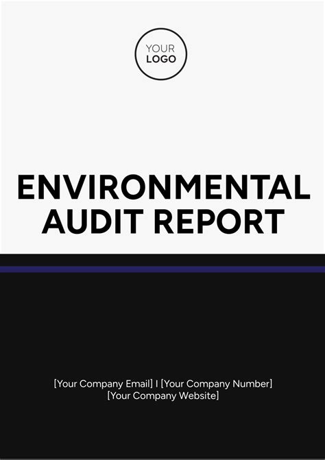 Free Environmental Audit Report Template To Edit Online