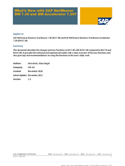 what is new in sap bw 7 3 sap se information retrieval