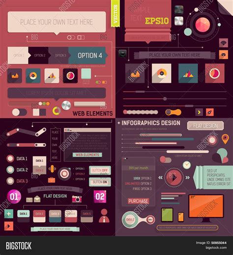 Flat Web Design Vector Photo Free Trial Bigstock