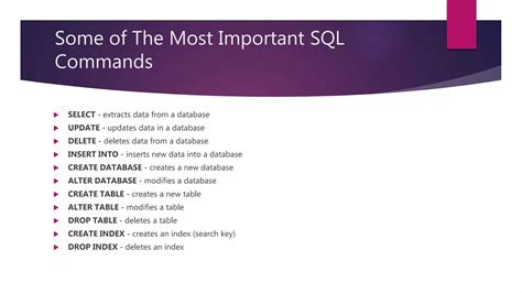 Introduction To Sql Ppt