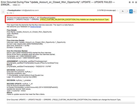 How To Troubleshoot Visual Flow And Process Builder With Fault Emails