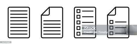 문서 기호 집합입니다 격리된 설계를 문서 벡터 아이콘으로 지정합니다 문서 기호 로고 일러스트를 편집합니다 플랫 스타일 아이콘 설정입니다 베코르 들 개체 그룹에 대한 스톡