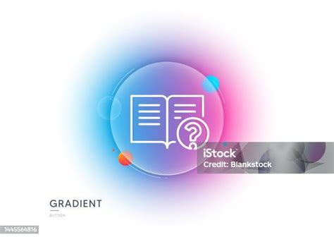 기술 지원 라인 아이콘입니다 지시 기호 그라디언트 흐림 버튼 벡터 개념에 대한 스톡 벡터 아트 및 기타 이미지 개념 그라데이션 글래스모피즘 Istock