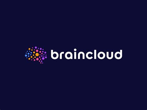Braincloud Logo Design Brain Particles Cloud Data