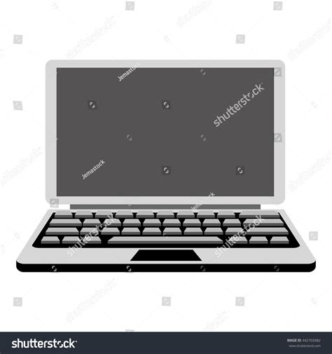 Grey Laptop Icon Stock Vector Royalty Free Shutterstock