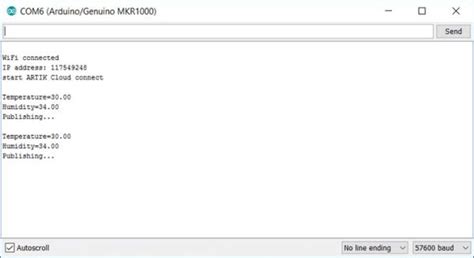 ARTIK MKR1000 DHT11 MQTT Duino