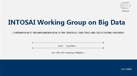 Intosai Ksc Intosai Working Group On Big Data