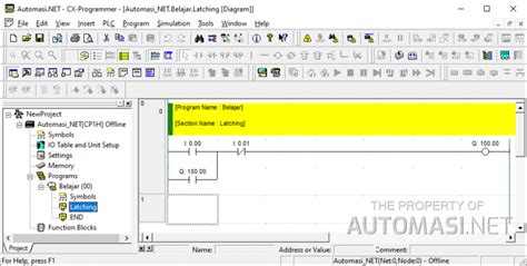 Pengenalan Fitur CX Programmer Dari PLC Omron Automasi NET