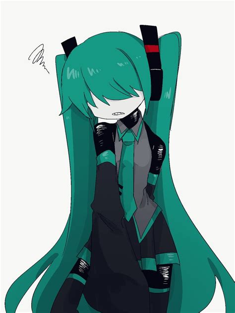 Hatsune Miku And Mekakure Miku Vocaloid Drawn By Kyomu 305 Danbooru