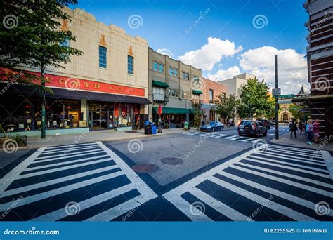 Intersection And Buildings In Downtown Asheville North Carolina