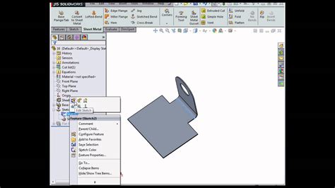 How To Create Sketched Bends Solidworks Tutorials Sheet Metal Youtube