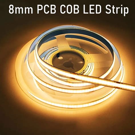 12v 24v Cob Led Strip Light 320 480 Leds Flex Tape High Density Linear