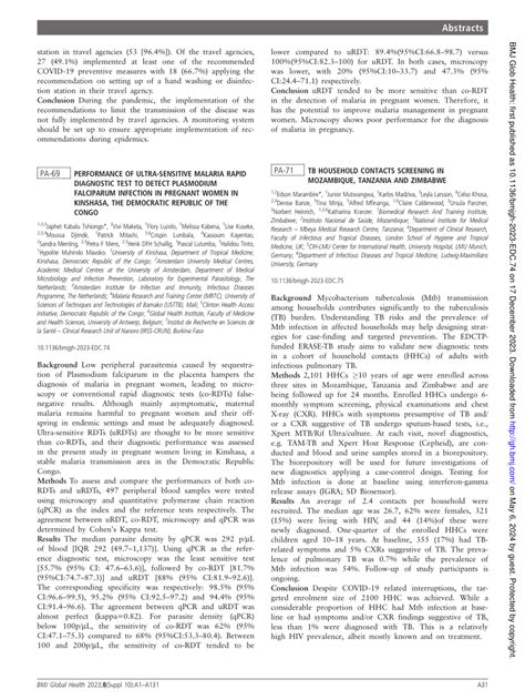 Pdf Pa 69 Performance Of Ultra Sensitive Malaria Rapid Diagnostic Test To Detect Plasmodium