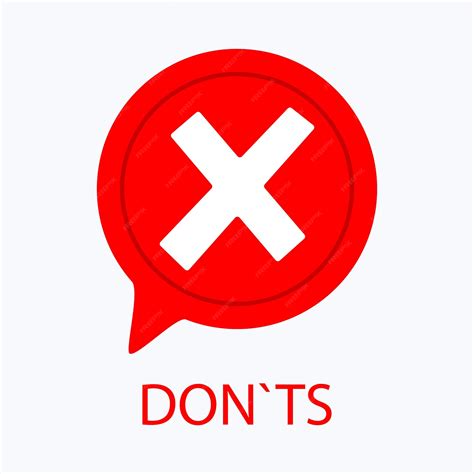 Premium Vector Cross Mark With Donts Negative Denial Restriction