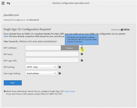 configure shibboleth idp for use with adobe sso