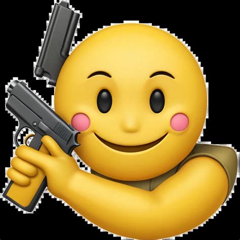 Smiley Face With Gun Emoji Ai Emoji Generator