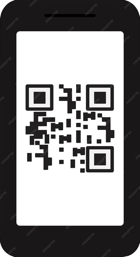 Qr 코드 사용 기호 스캔 Qr 코드 Qr 코드 링크 프리미엄 벡터