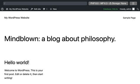 Wordpress Playground 利用サンプル集 実践 Wordpress