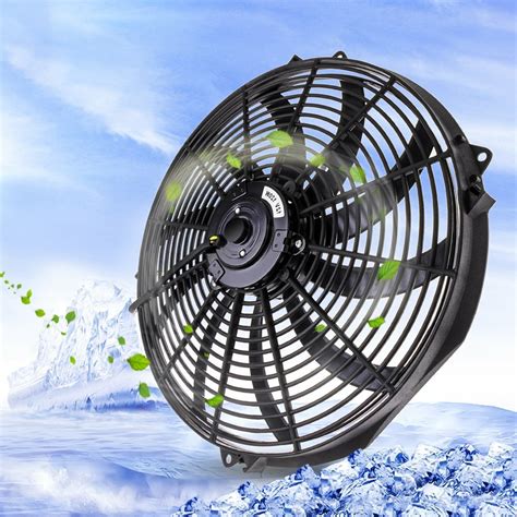Universal 16 Electric Radiator Cooling Fan High Cfm Thermostat Relay