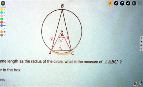 Solved The Figure Shows A Circle With Center P And Inscribed Isosceles Triangle Abc If Ac Has