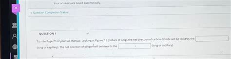 solved your answers are saved automatically question
