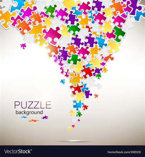 Abstract Background Made From Puzzle Pieces Vector Image