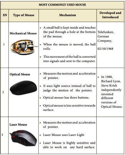 What is mouse? And explain its types? - Sarthaks eConnect | Largest ...