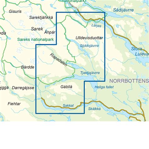 Kungsleden Saltoluokta Svensk Fjellkart Kart