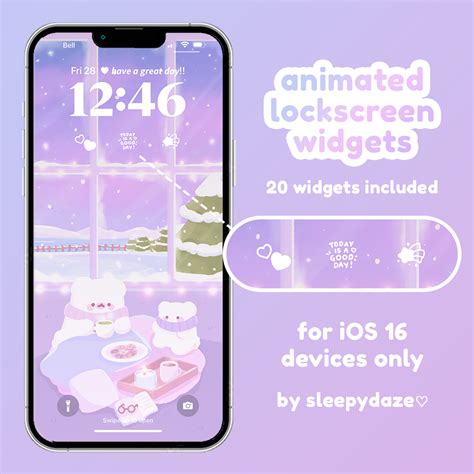 Cute Animated Lockscreen Widgets For Ios 1617 Sleepydaze