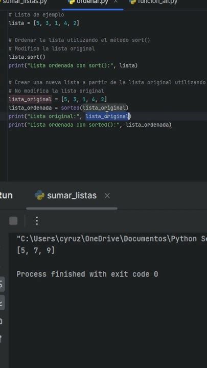 Aprende A Ordenar Listas En Python Guía Práctica De Sort Y Sorted📚
