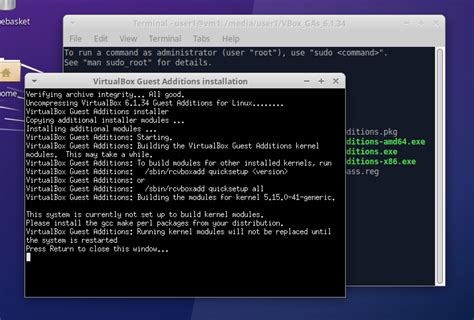 Installing VirtualBox Guest Additions Fortaspen