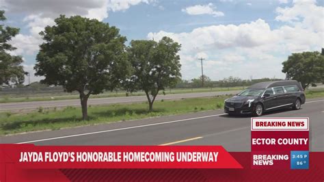 Procession Held For Ector Countys Jayda Floyd Who Lost Her Life In The Central Texas Floods