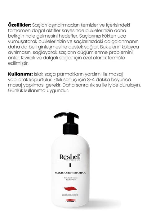 Reshell Kıvırcık Saçlar İçin Bukle Belirginleştirici Şampuan 500 Ml